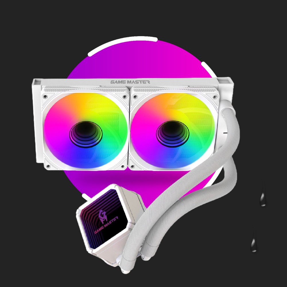Game Master 2 Fanlı ARGB 240mm Watercooler Beyaz Sıvı Soğutma